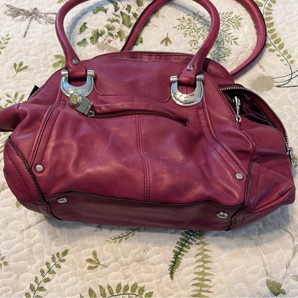 b. makowsky | Bags | All Leather B Makowsky Shoulder Strap Triple Entry ...